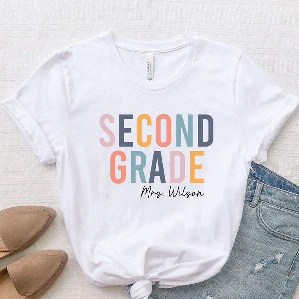 Second Grade Teacher Shirt - Etsy