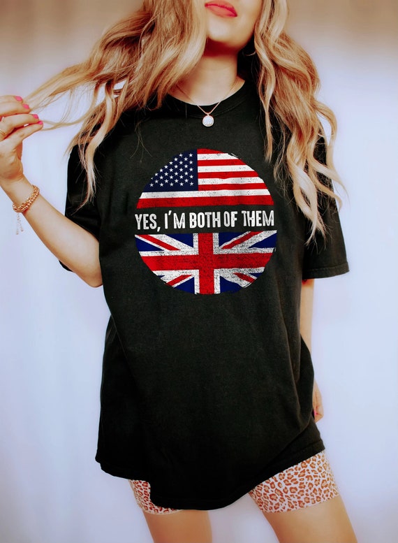 Half American Half British USA Flag United Kingdom Flag Shirt - Etsy