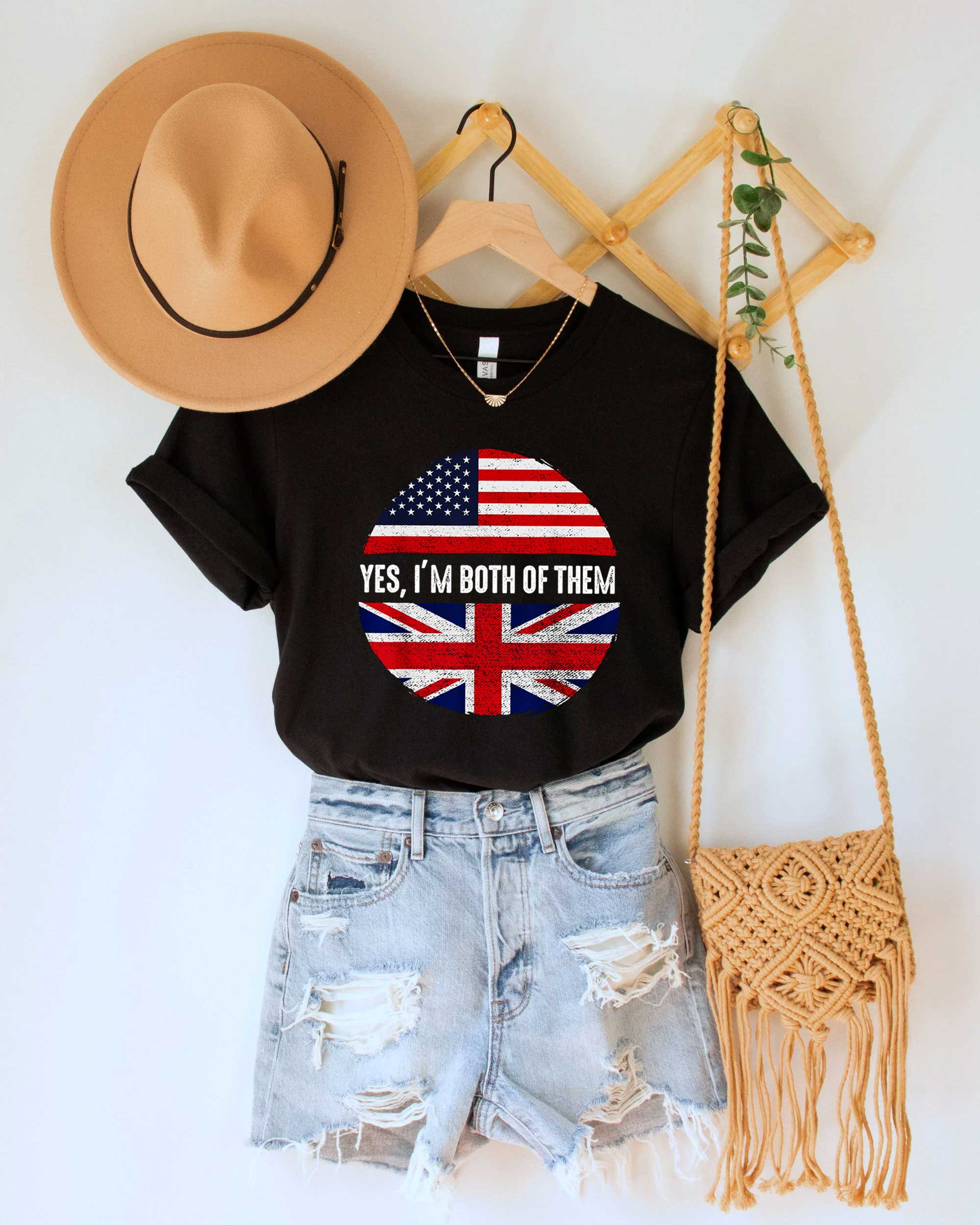 Half American Half British USA Flag United Kingdom Flag Shirt - Etsy