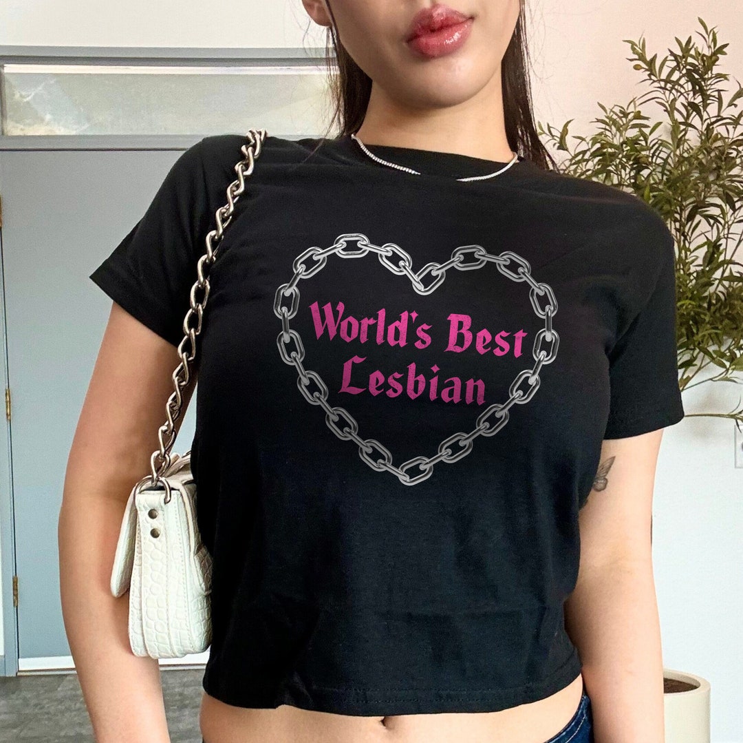 LGBT Shirt, World's Best Lesbian Y2K Baby Tee, Cute Shirts, Funny Gay ...