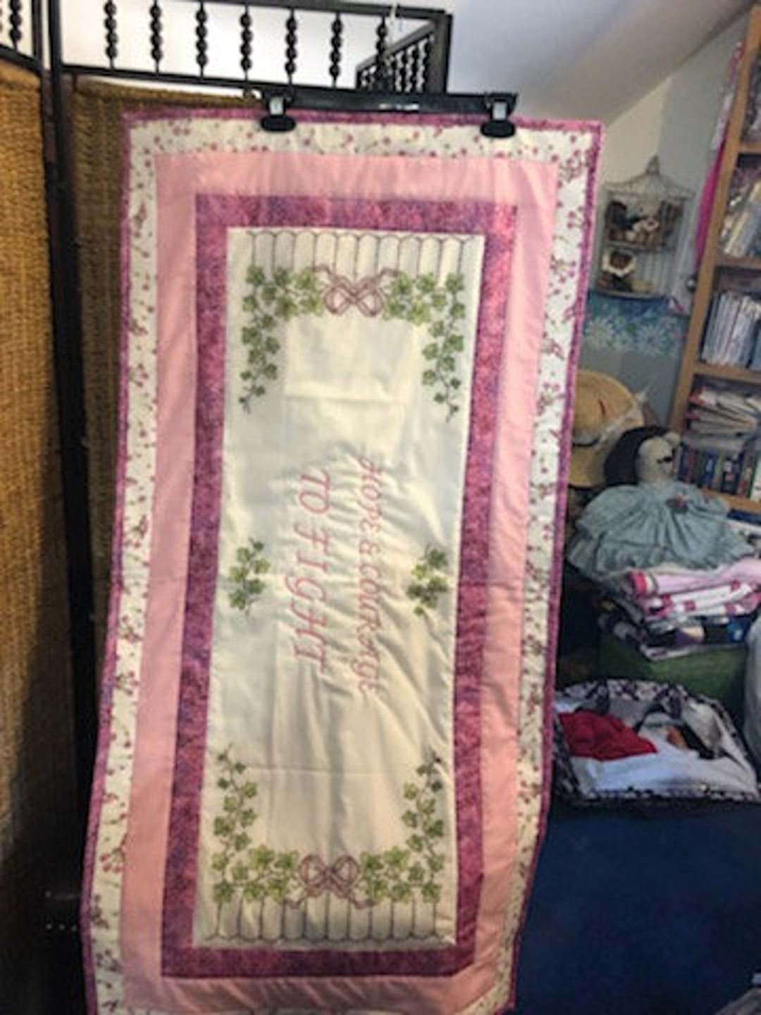 Breast Cancer Table Runner - Etsy