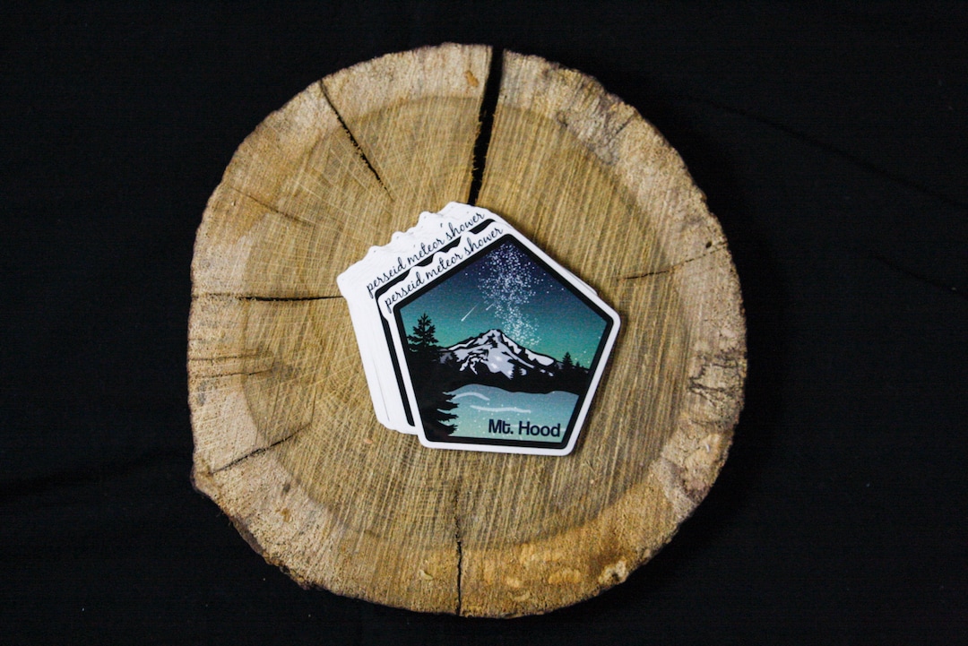 Mt. Hood Oregon Sticker Pentagon Sticker Perseid Meteor - Etsy