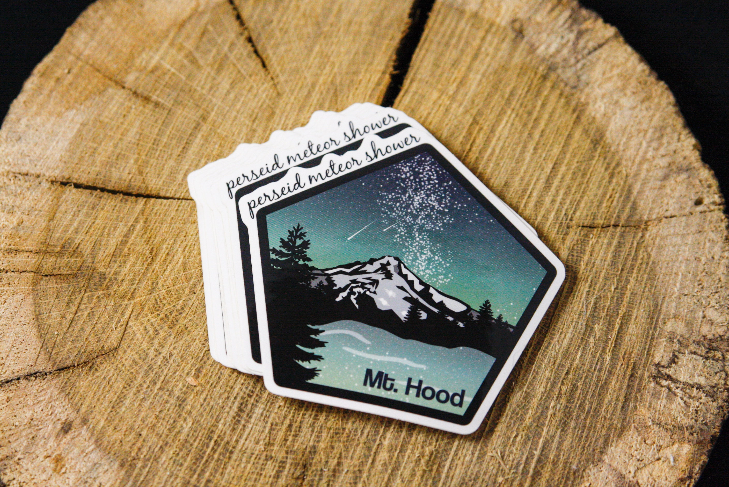 Mt. Hood Oregon Sticker Pentagon Sticker Perseid Meteor - Etsy