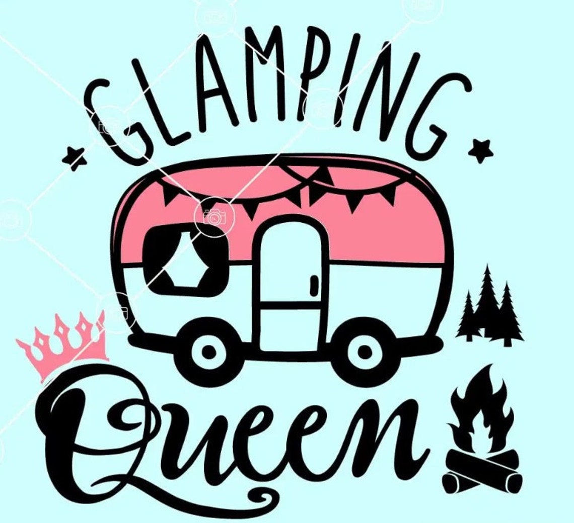 Camping Clipart Glamping Clipart Outdoor Clip Art Girl Clipart Etsy