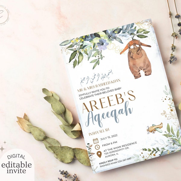 Aqeeqah Invitation Cards - Etsy