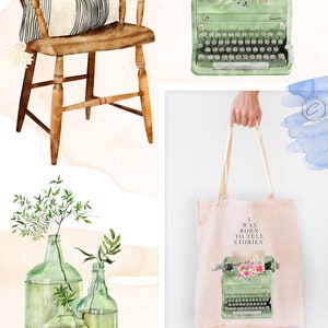 Cottagecore Decor Spring Watercolor Clipart PNG Commercial Use ...