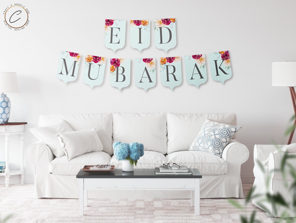 Eid Mubarak Banner Instant Printable Digital Download PDF - Etsy