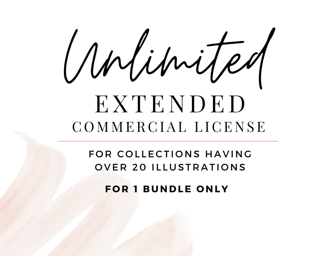 Extended Unlimited Commercial License , Over 20 Watercolor / Digital ...