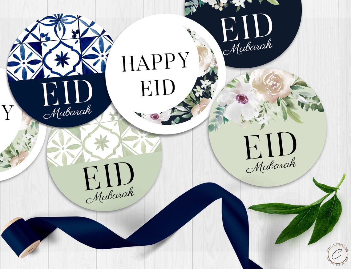 Set of 6 Eid Gift Tags Printable Digital Download Eid | Etsy
