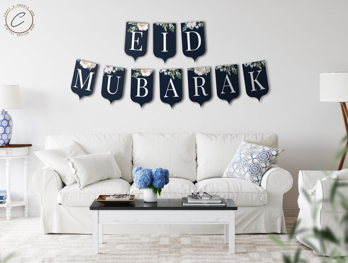 Eid Mubarak Banner Instant Printable Digital Download PDF - Etsy