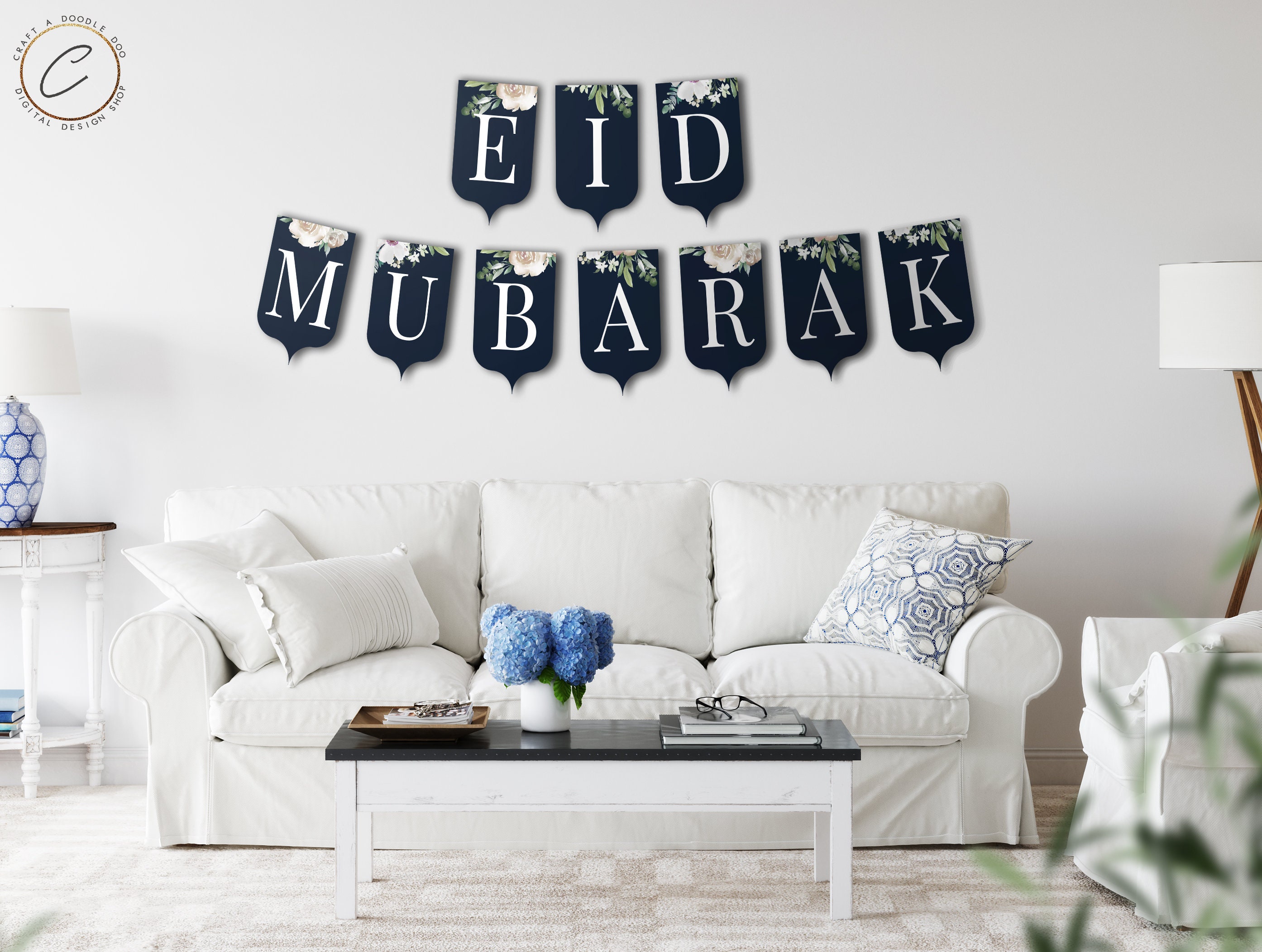 Eid Mubarak Banner, Instant Printable Digital Download PDF, Happy Eid ...