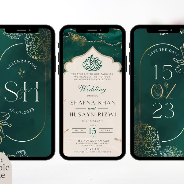 Digital Muslim Wedding Invitation - Etsy