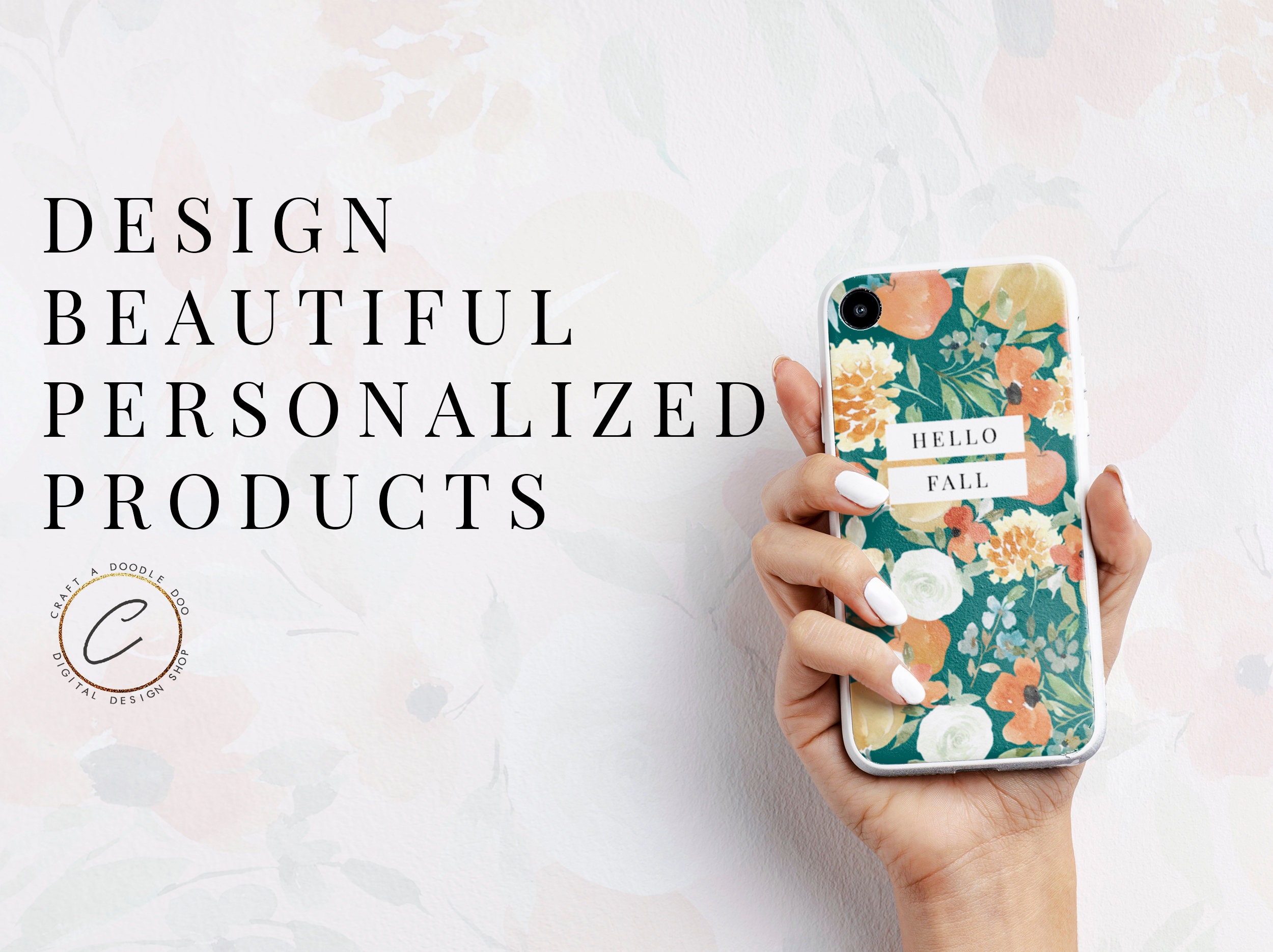 Watercolor Floral Fall Digital Paper Pack Autumn Leaf Pumpkin - Etsy