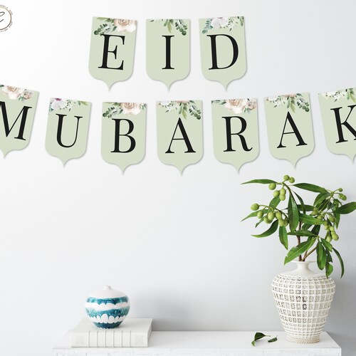 Eid Mubarak Banner Instant Printable Digital Download PDF - Etsy