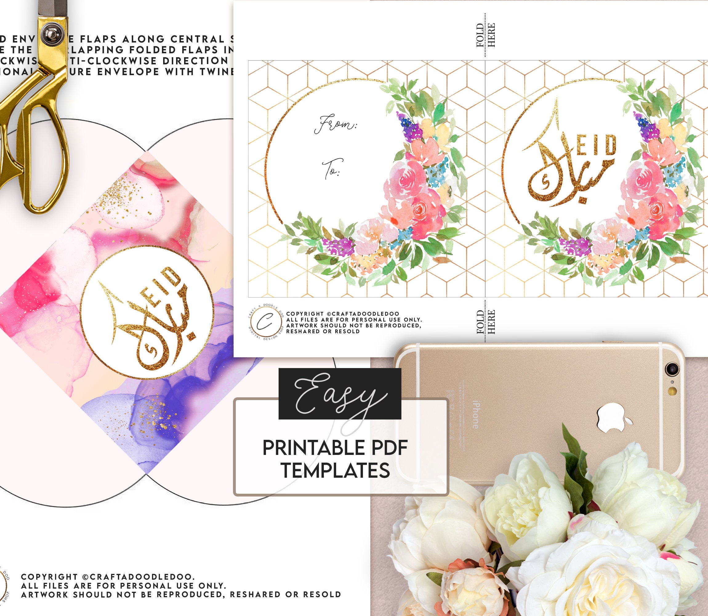 Customizable Eid Greeting Card and Envelope Speciality - Etsy