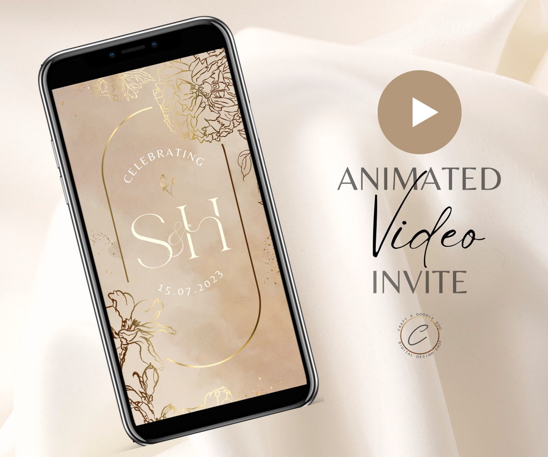 Muslim Wedding Invitation Digital Video, Custom Animated Nikah Invite ...