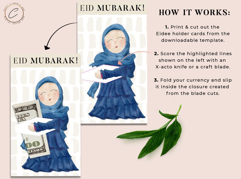 Kid's Eidee Money Envelope Card Holders Pack of 2 Eid - Etsy