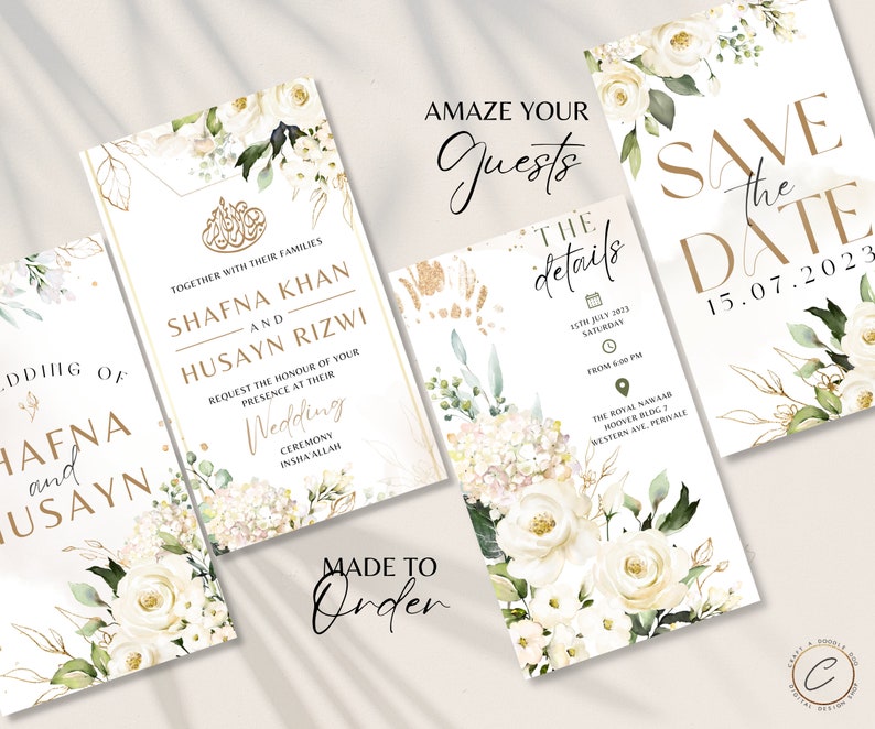 Muslim Wedding Invitation Digital Video Custom Animated Nikah - Etsy