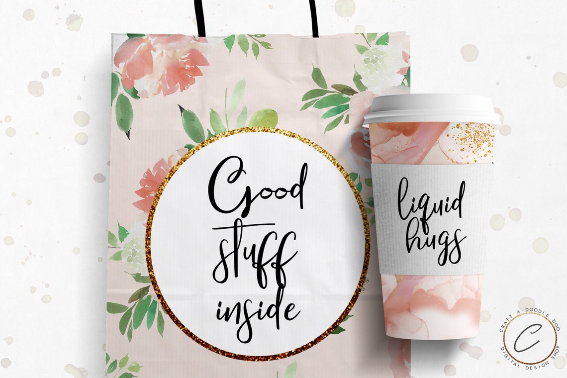 Blush & Navy Digital Paper Pack Chic Scrapbook | Etsy