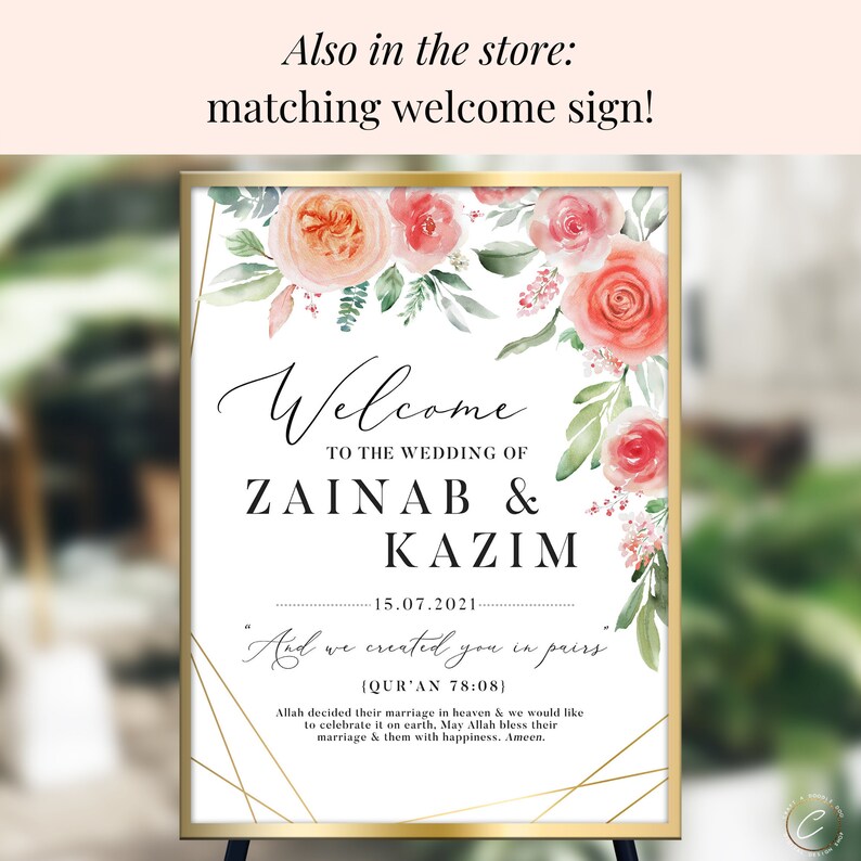 Editable Nikah Card Invitation Digital Download Floral - Etsy