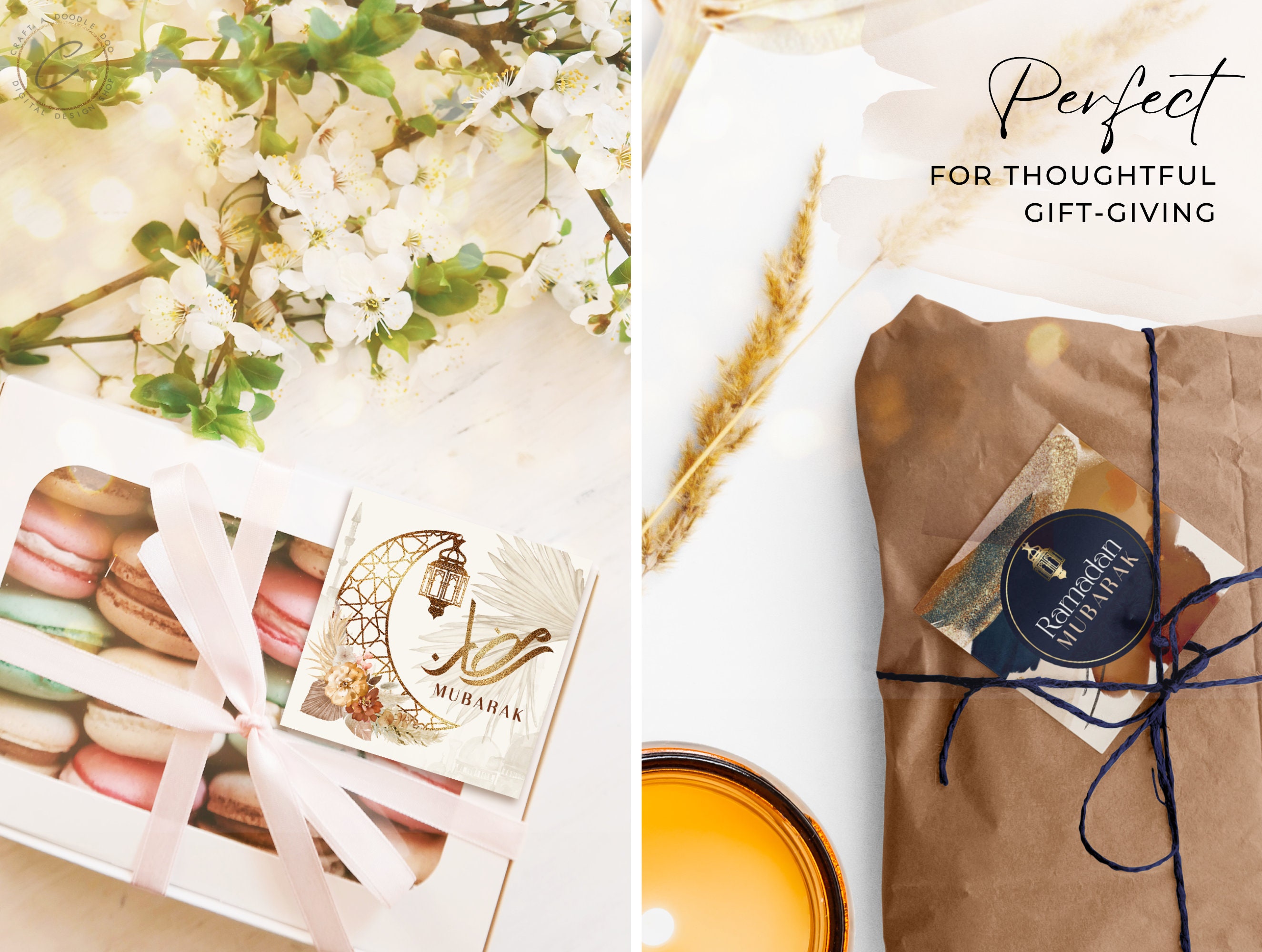 Set of 4 Ramadan Gift Tags Printable Digital Download Ramadan - Etsy