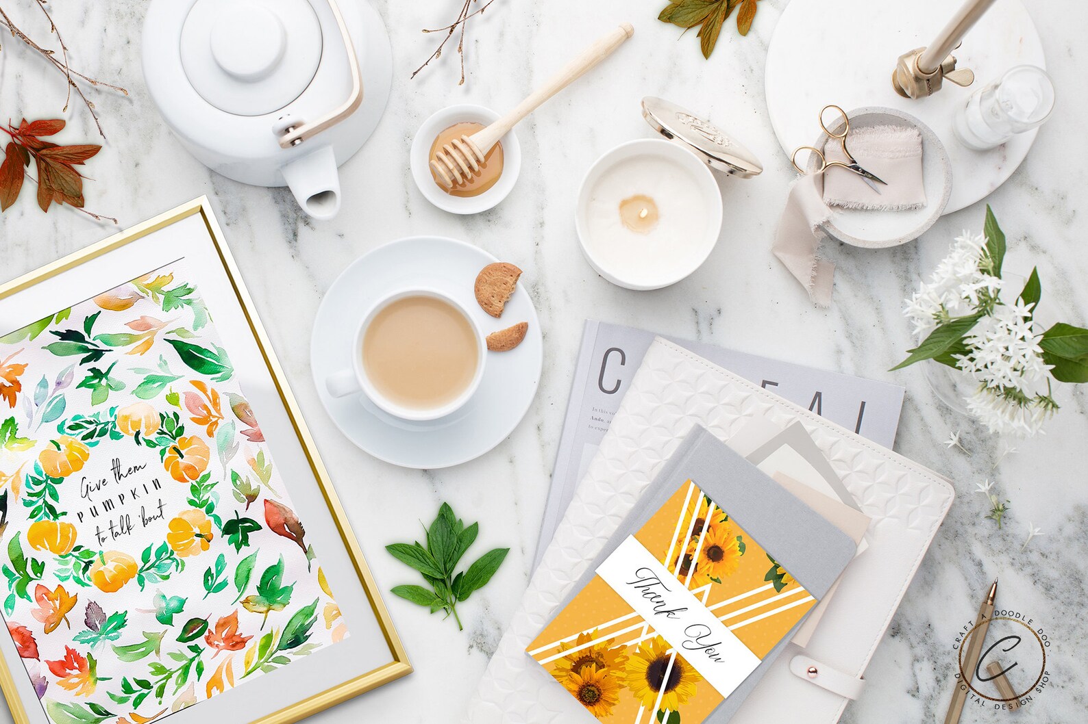 A Whole Latte Love Digital Paper Pack Autumn Fall Theme | Etsy