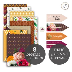 A Whole Latte Love | Digital Paper Pack | Autumn Fall Theme Printables ...
