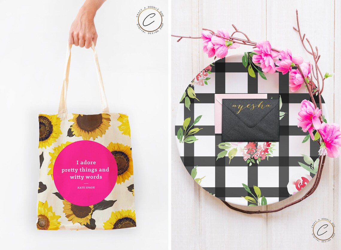 Kate's Style Digital Paper Pack Spade Inspired | Etsy