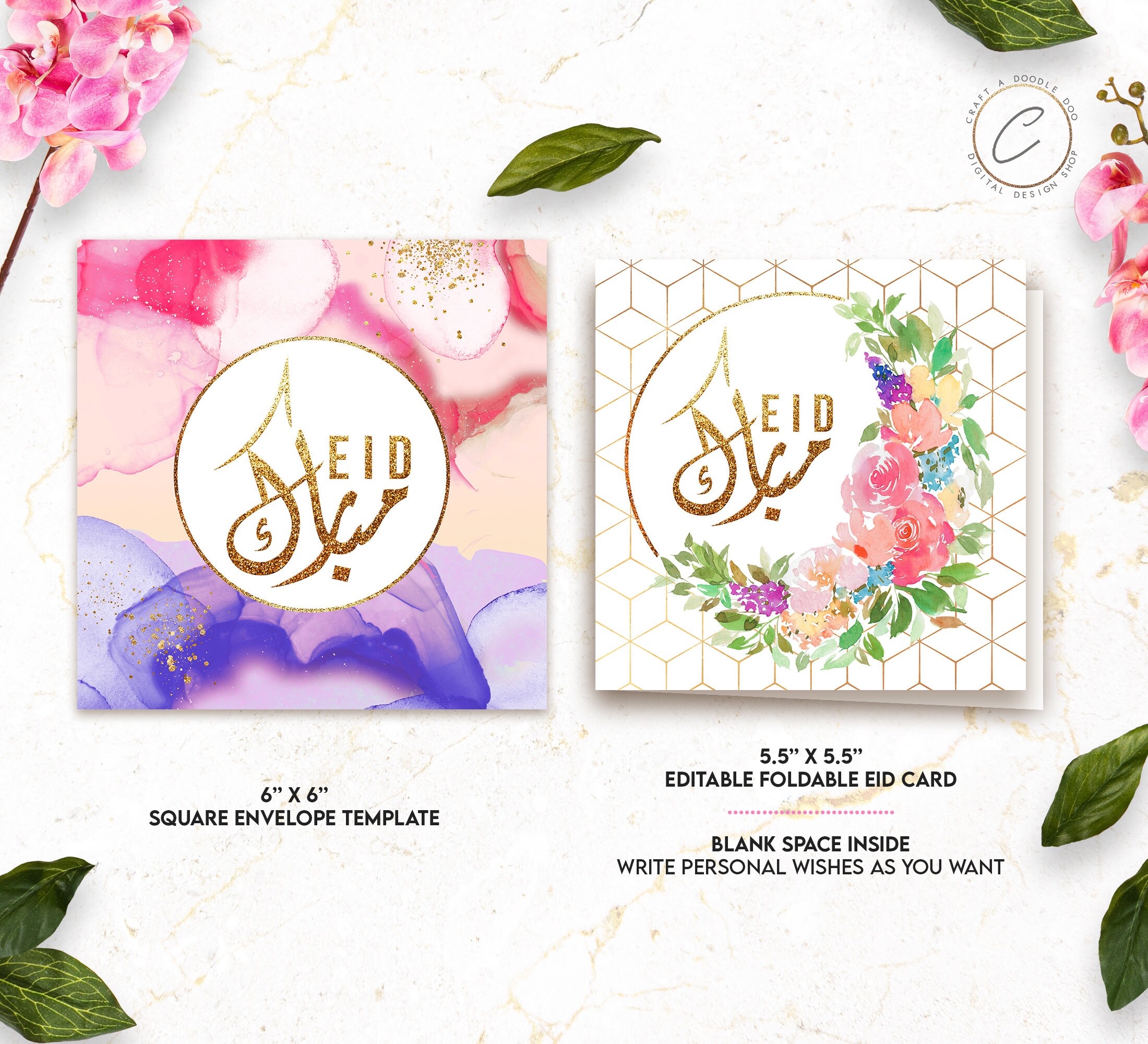 Customizable Eid Greeting Card and Envelope Speciality - Etsy