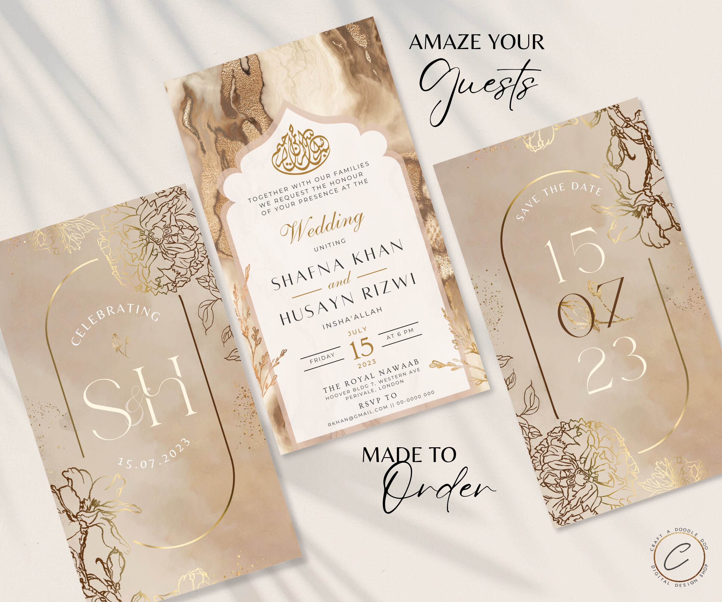 Muslim Wedding Invitation Digital Video Custom Animated Nikah - Etsy UK