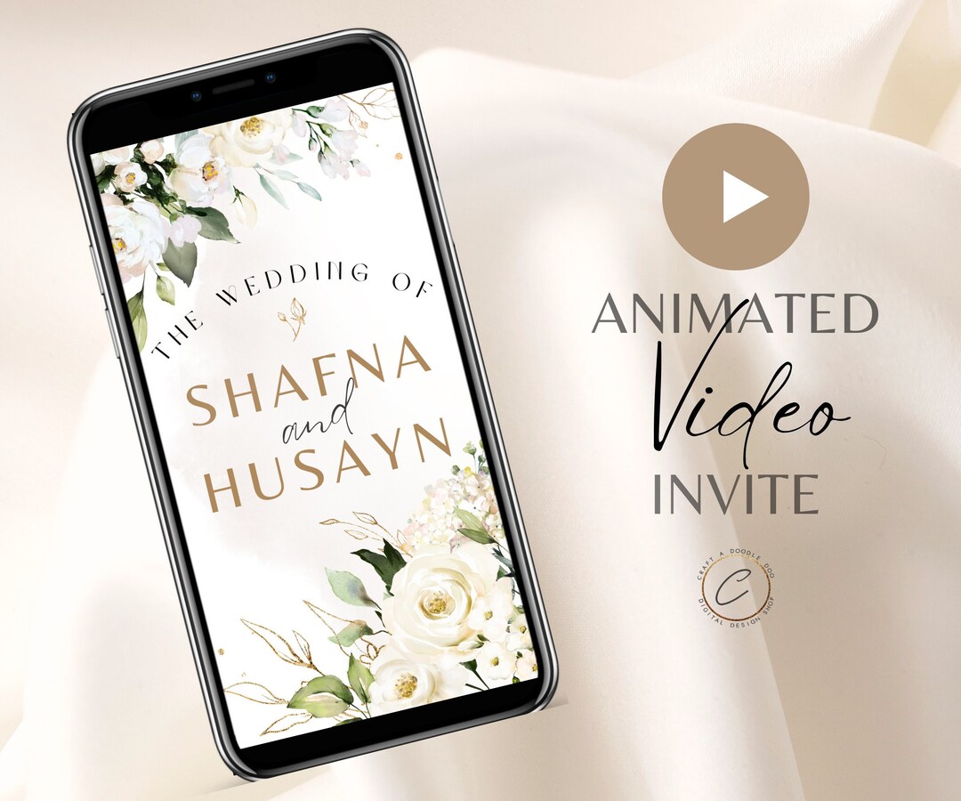 Muslim Wedding Invitation Digital Video Custom Animated Nikah - Etsy