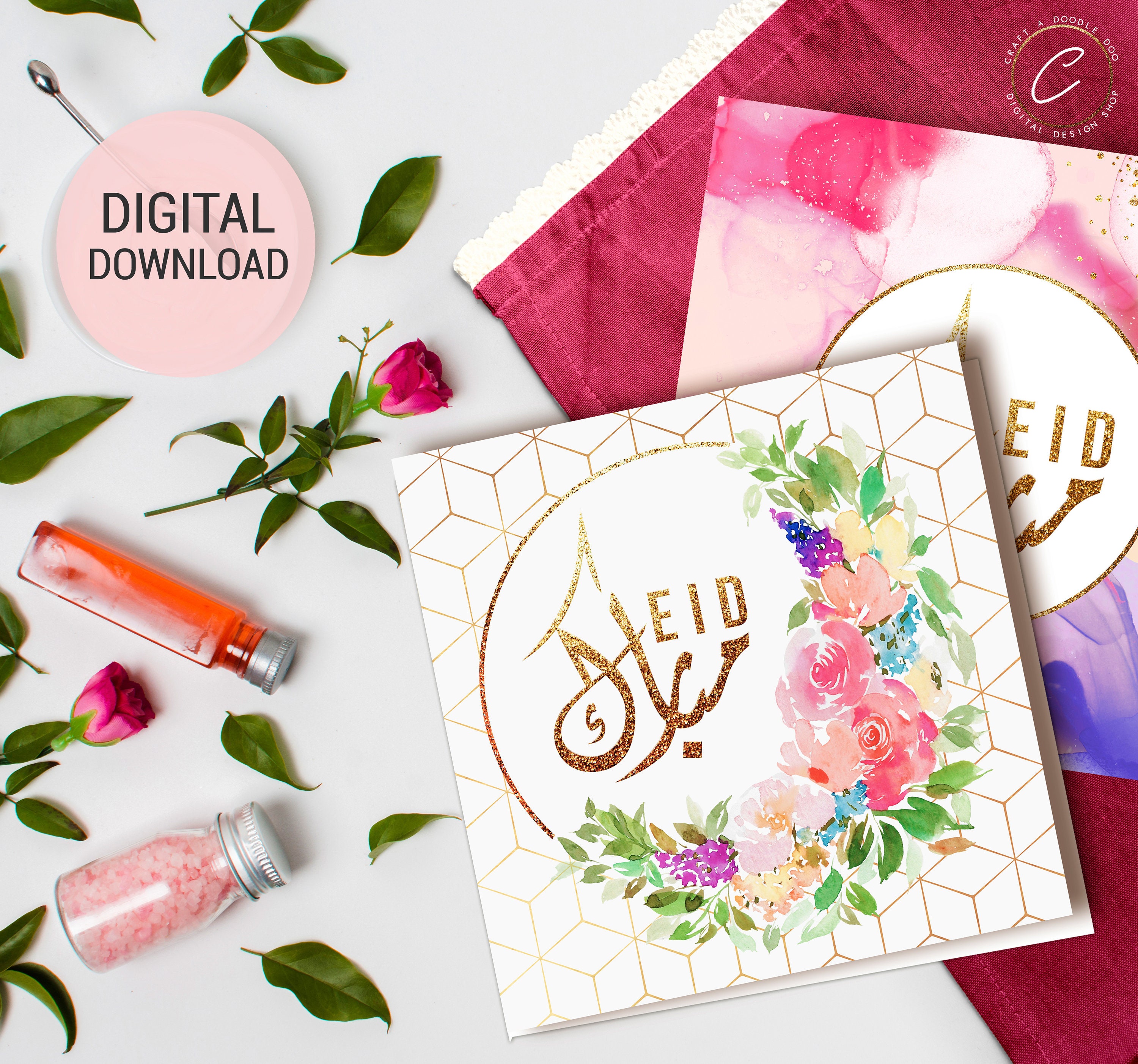 Customizable Eid Greeting Card and Envelope Speciality - Etsy