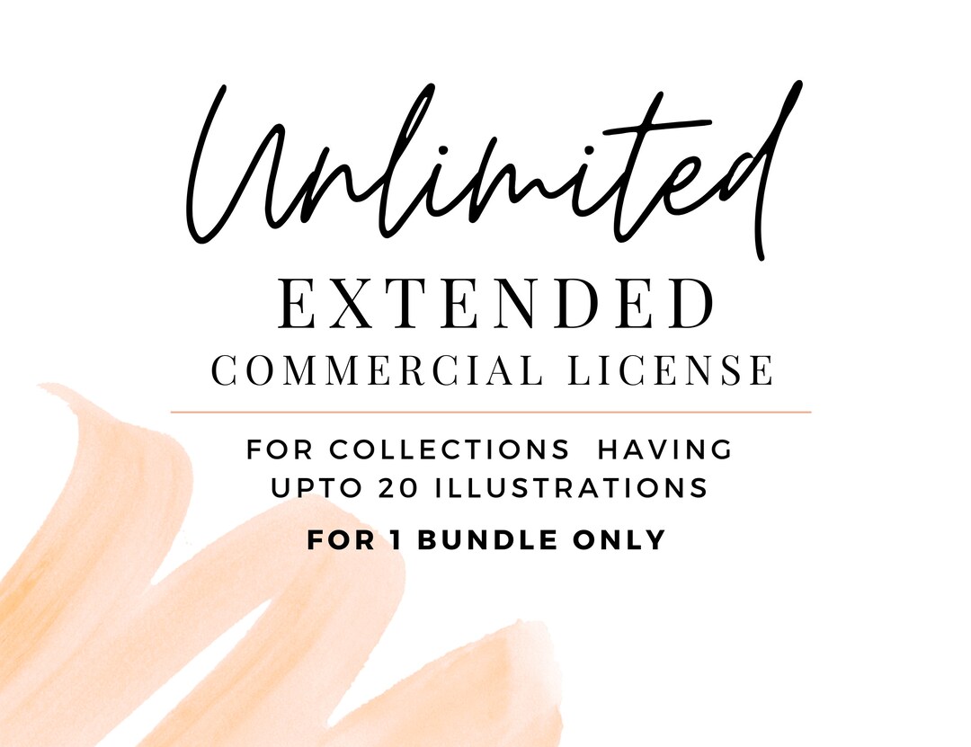 Extended Unlimited Commercial License , Upto 20 Watercolor / Digital ...