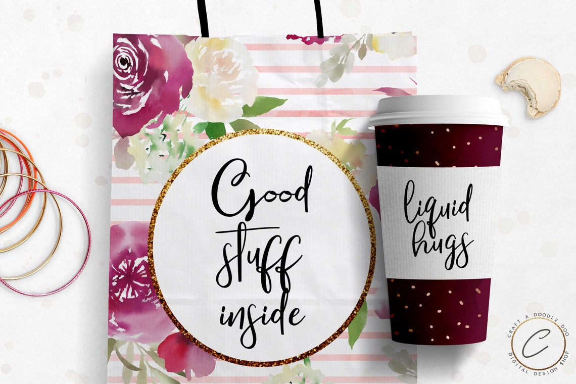 Burgundy Blush Designs Watercolor Floral Digital Paper Pack | Etsy