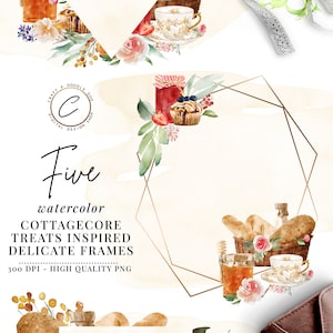 Cottagecore Clipart Spring Watercolor PNG Commercial Use, Cozy ...