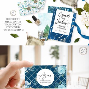 Blue Winter Digital Paper Pack, Holiday Scrapbook Watercolor Patterns ...