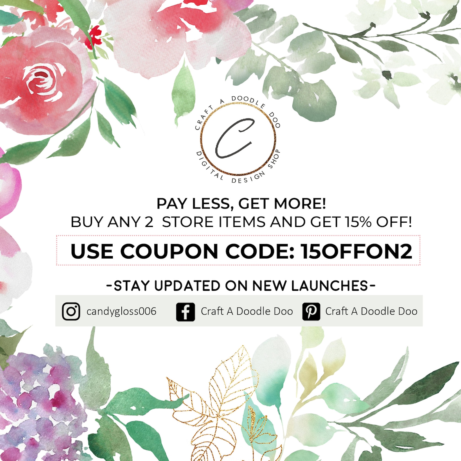 Winter Digital Paper & Clipart Holiday Watercolor Graphics | Etsy