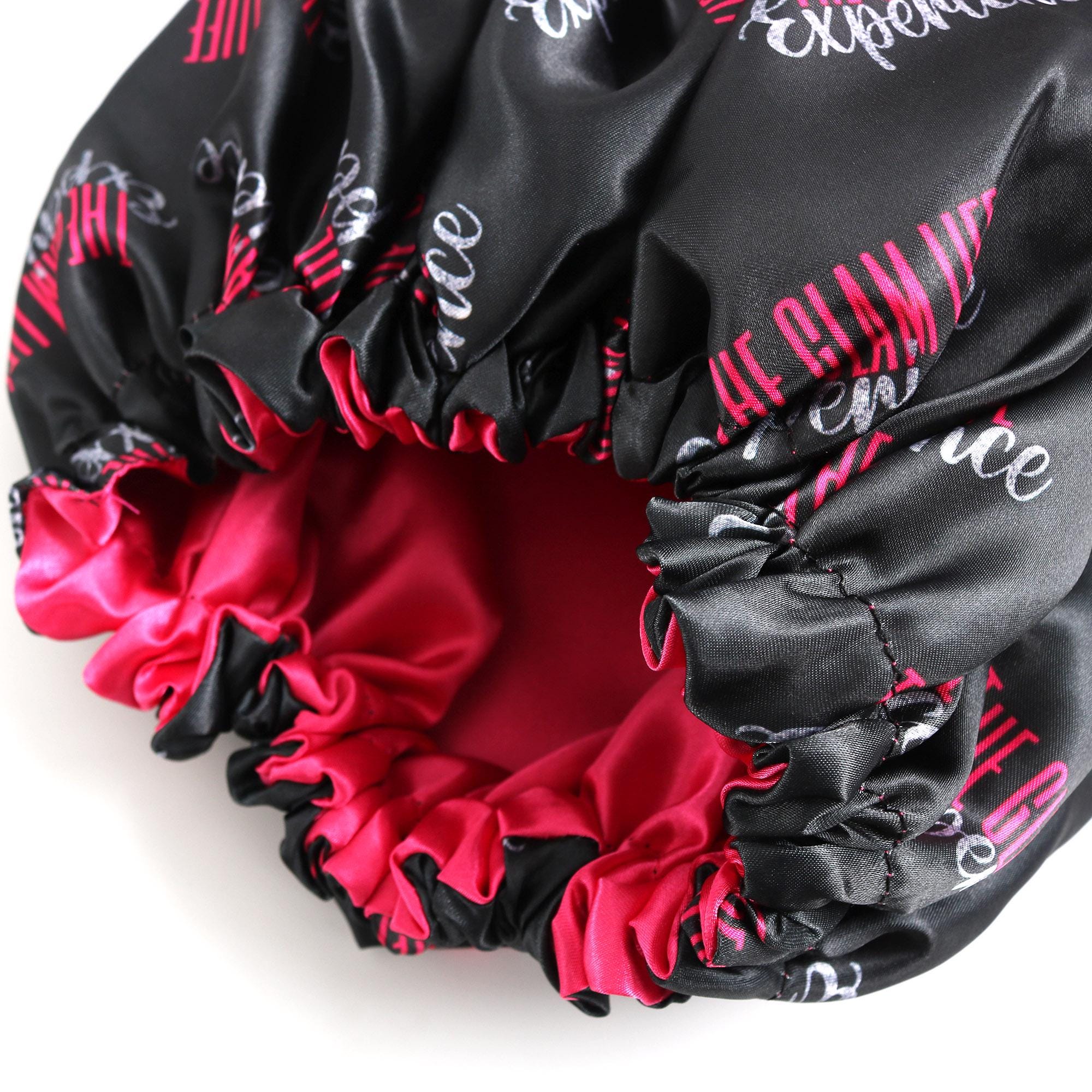Logo All Over Satin Bonnets Edge Wraps, Satin Edge Scarves, Hair ...