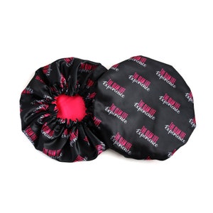 10 Custom Satin Silk Bonnet Logo All Over Bonnet, Melt Belt for Women ...