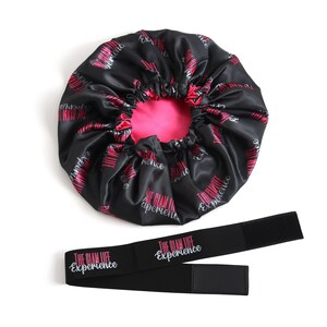 10 Custom Satin Silk Bonnet Logo All Over Bonnet, Melt Belt for Women ...