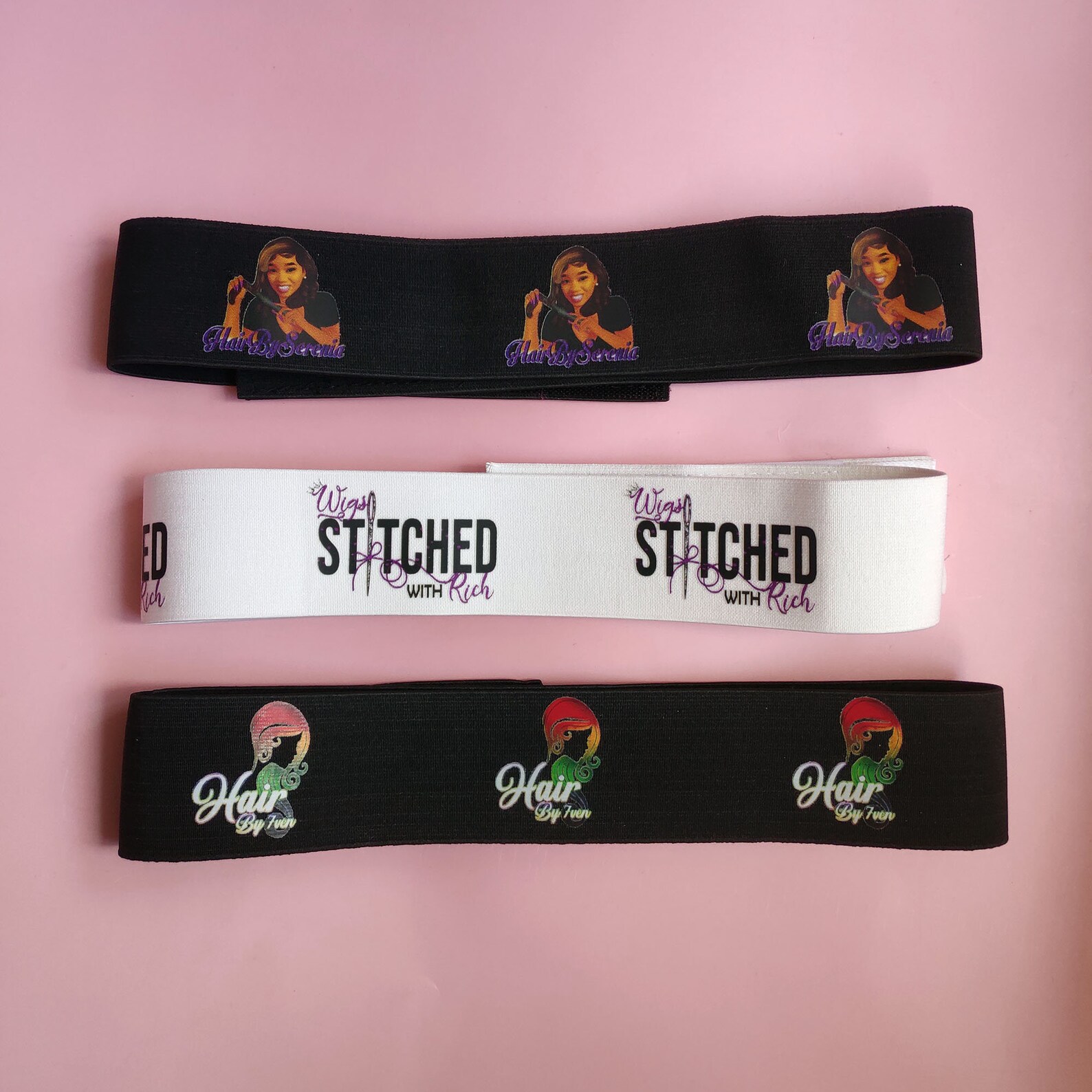 10pcs Custom Logo Elastic Melt Belt Wigs Hair Lace Melt Velcro Belt ...