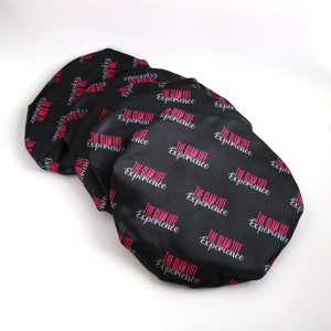 Custom Bonnet for Women,logo Repeated Double Layer Satin Bonnets ...
