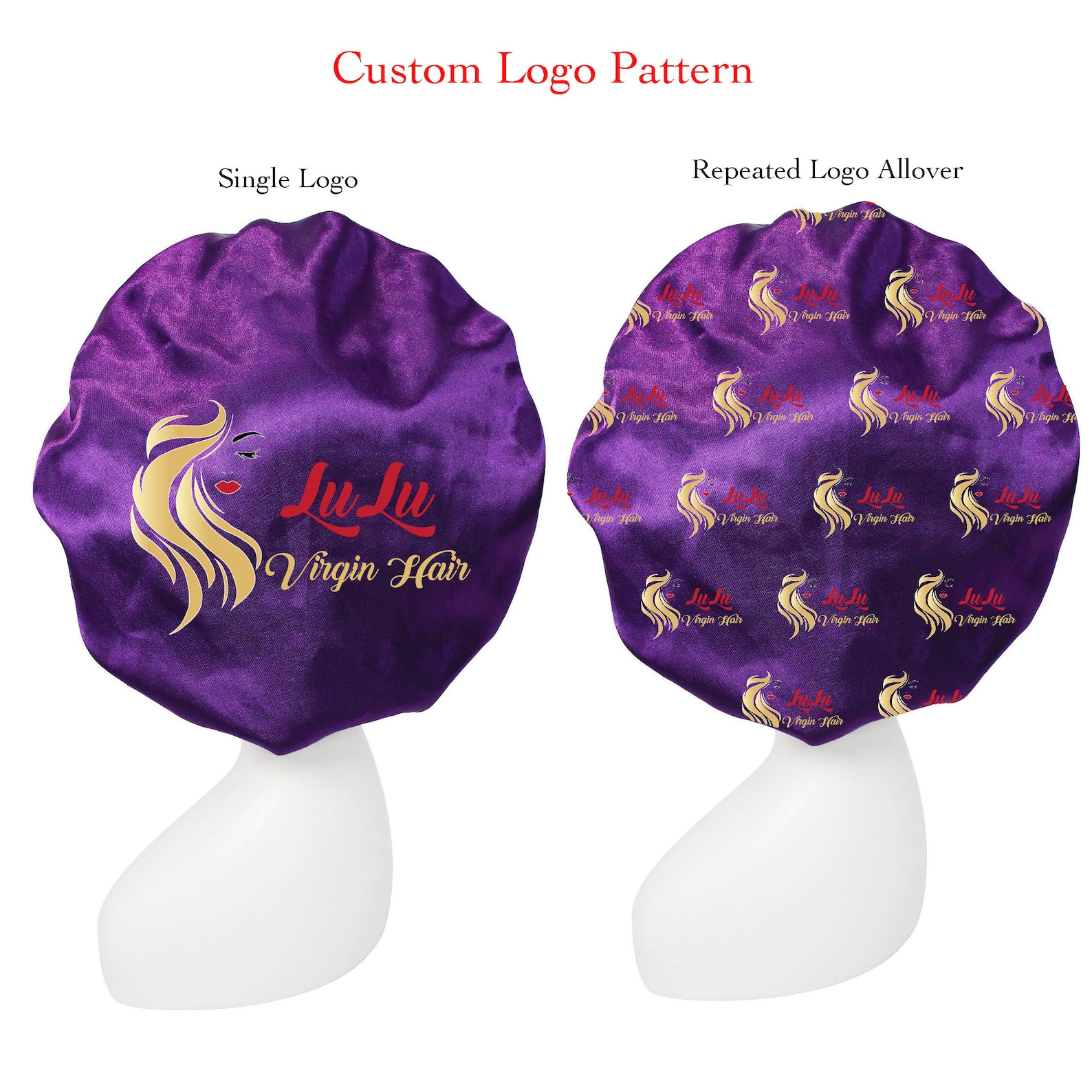 50pcs Custom Double Layer Bonnets,satin Silk Bonnets for Women,custom ...