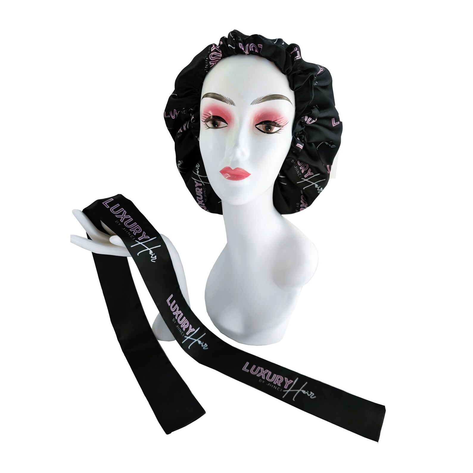 Custom Logo All Over Bonnets Edge Wrap Satin Edge Scarf | Etsy