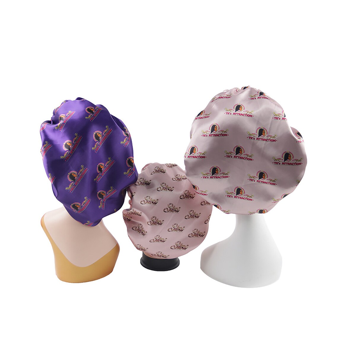 Logo All Over Satin Bonnets Edge Wraps Satin Edge Scarves | Etsy