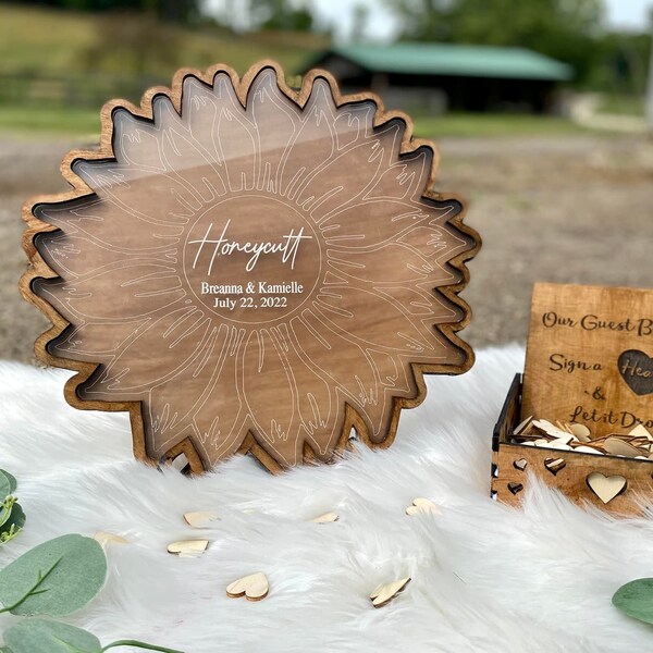 Sunflower Guest Book - Etsy
