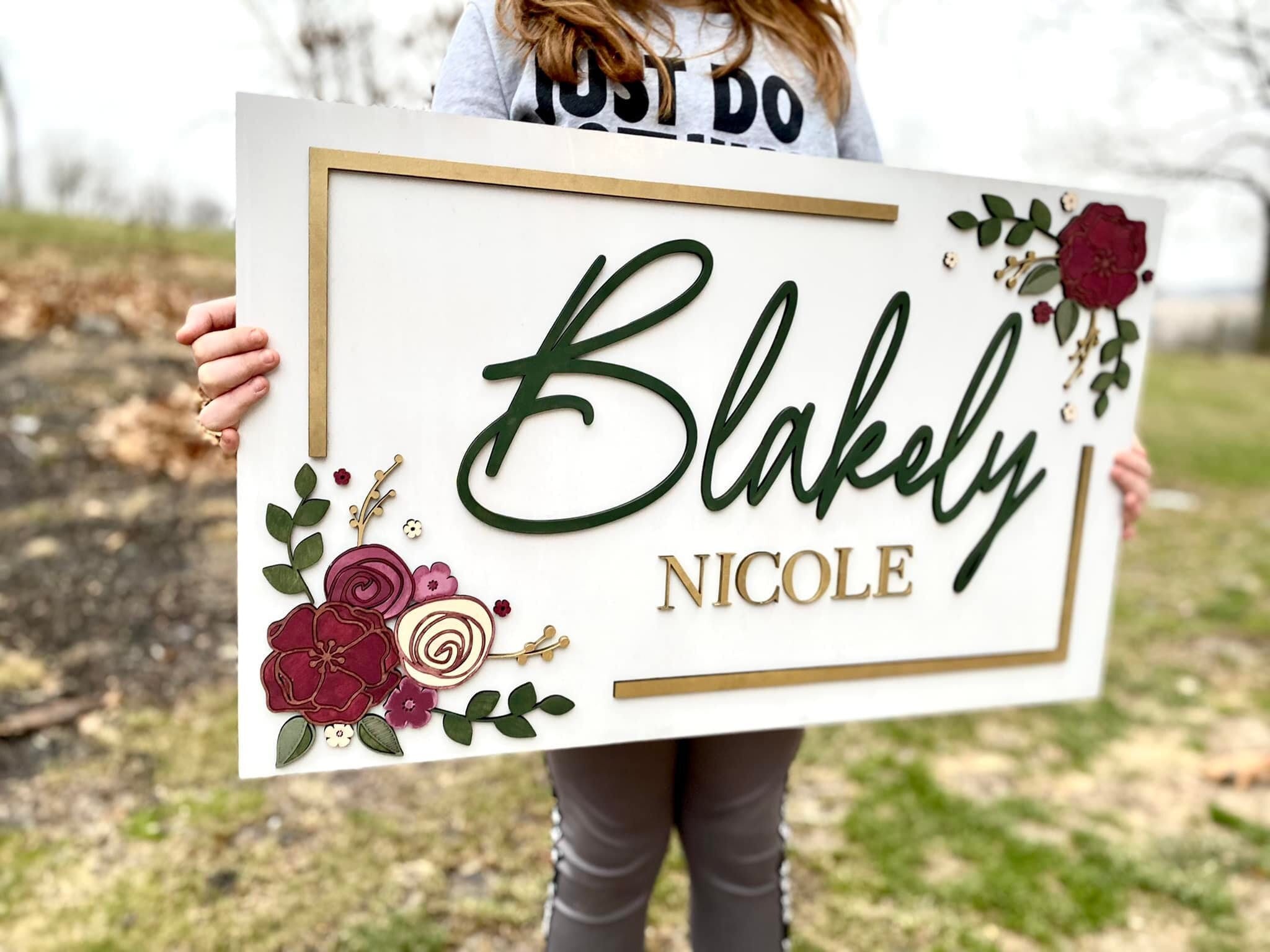 Baby Nursery/ Nursery Decor/ Baby Sign/ Personalized Sign/ - Etsy