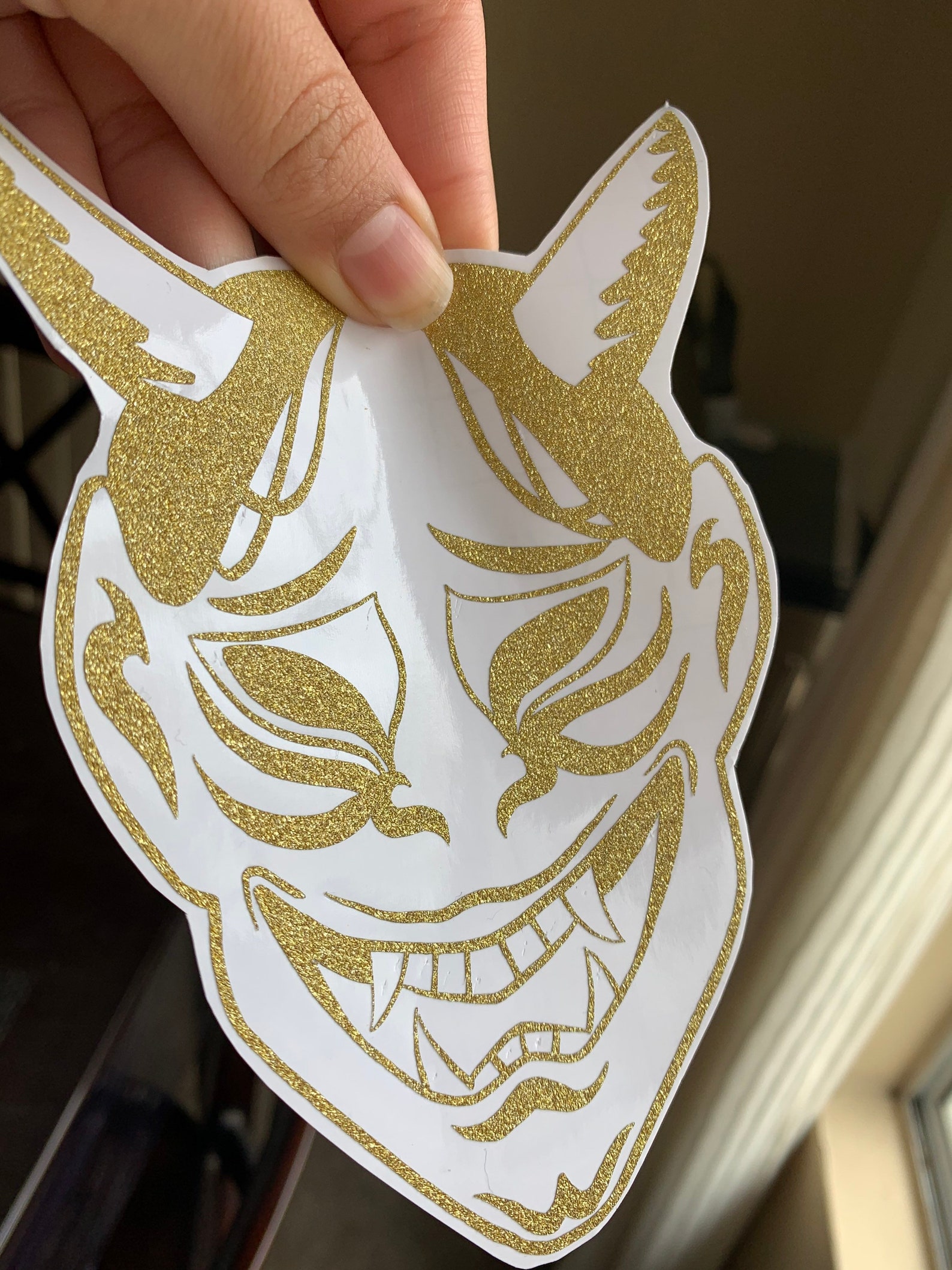 Japanese Oni Demon Mask Vinyl Decal - Etsy