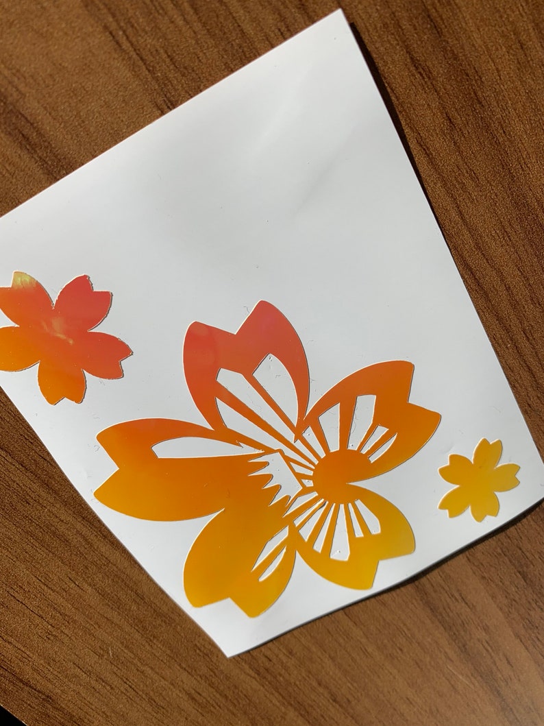 Kawaii Sakura Japan Holographic Vinyl Decal - Etsy