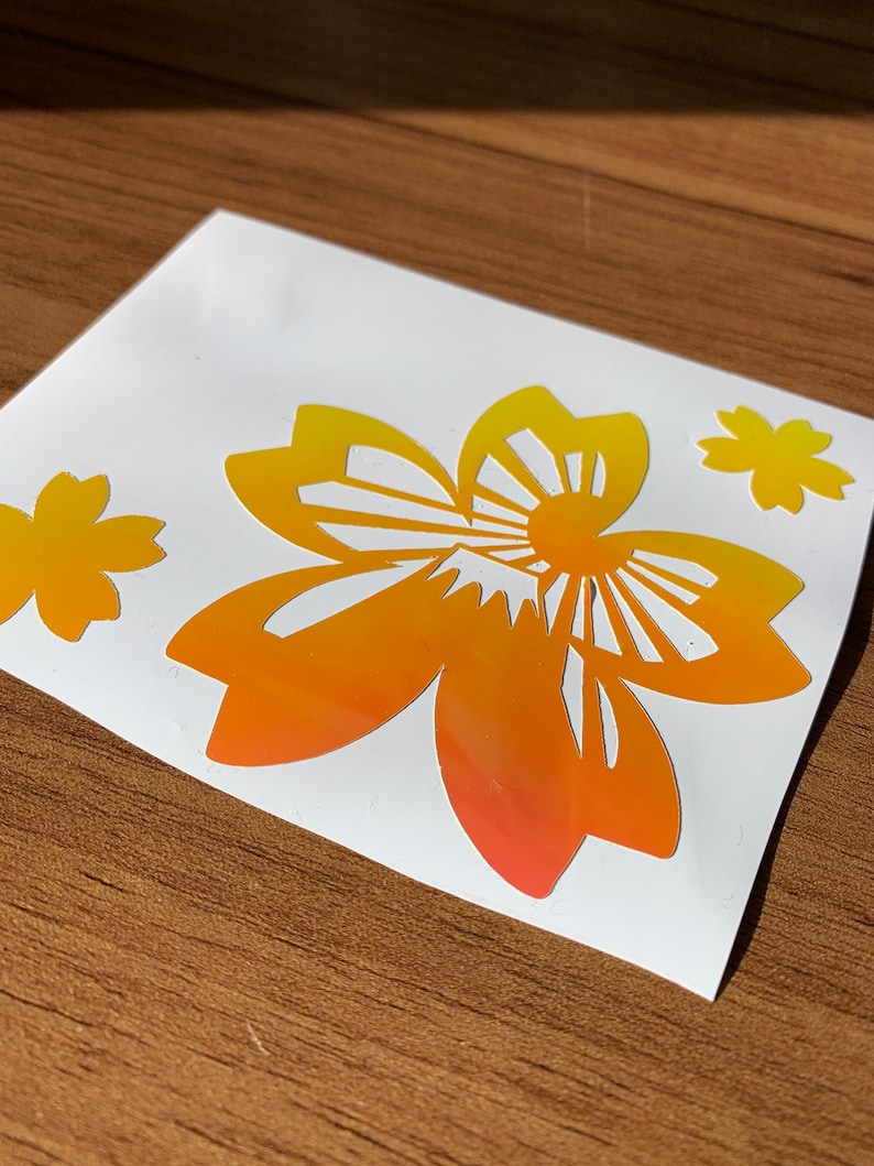 Kawaii Sakura Japan Holographic Vinyl Decal - Etsy